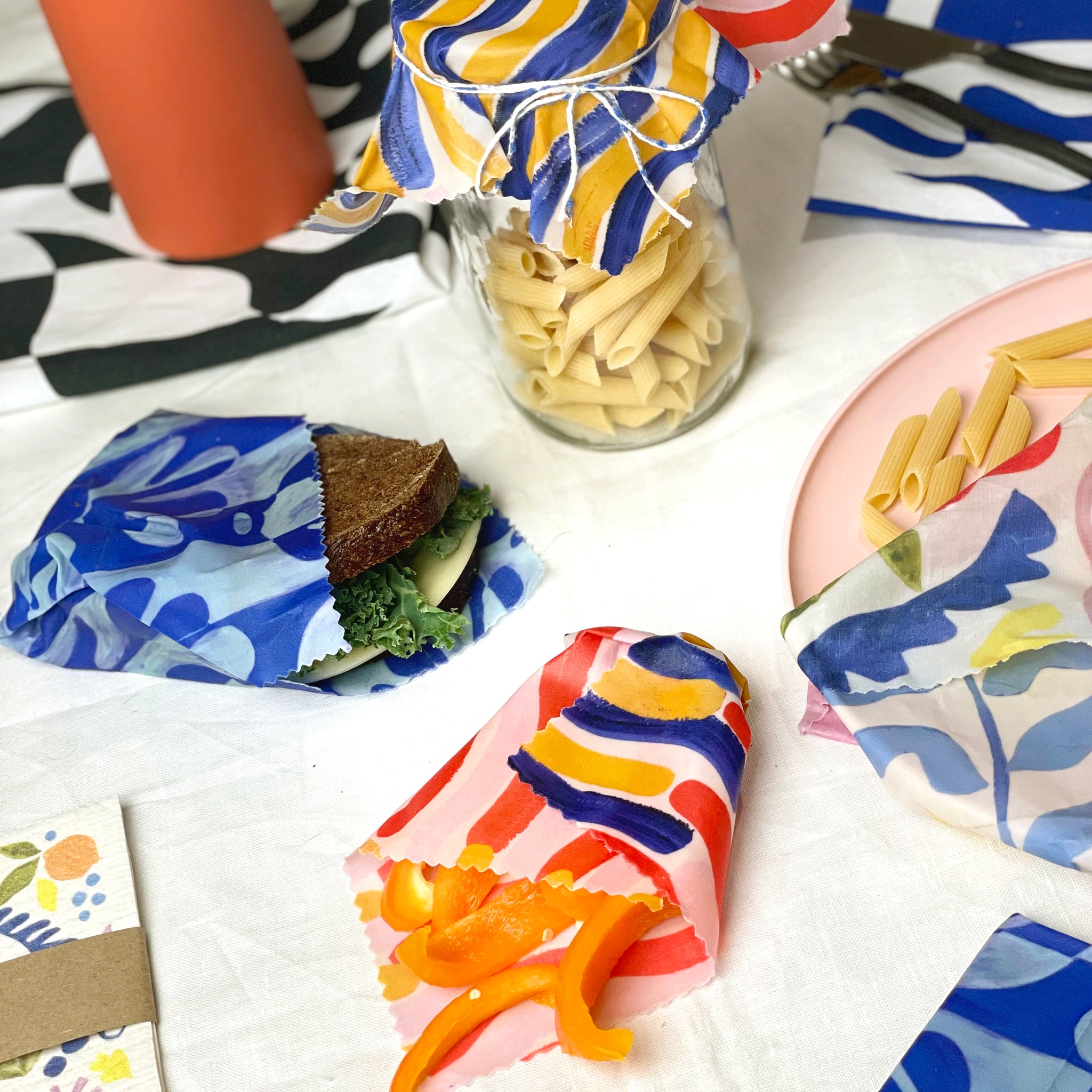 Poppy Garden Print Beeswax Wrap 3 pack | Supra Endura